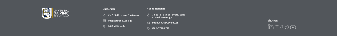 Universidad Da Vinci de Guatemala -UDV- Pre forma de inscripción.